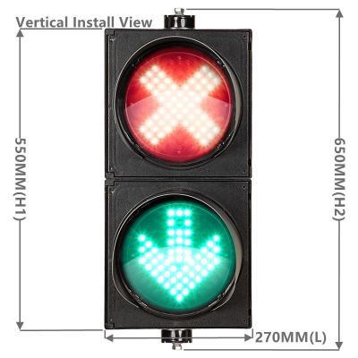 200MM 2-Aspect Red Cross Green Arrow Lane Control Signal-Top Traffic ...